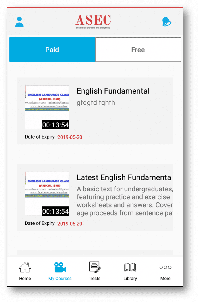 ASEC ENGLISH an app for Learners is now LIVE - Mobulous