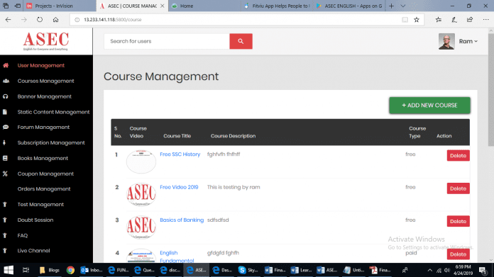 ASEC ENGLISH an app for Learners is now LIVE - Mobulous